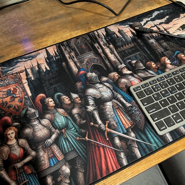 Serene Rat Silhouette Japanese Art Desk Mat | Samurai Rat Mouse Pad ...