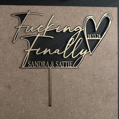 Personalized Cake Toppers for Weddings, Wedding Cake Sign Minimalist ...