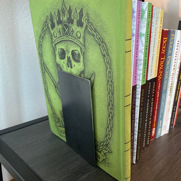 Metal Bookend | Home Office Bookend Simple Bookshelf Organizer Reading ...