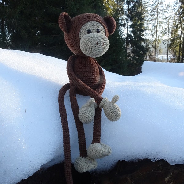 Mike the Monkey - Amigurumi Crochet Pdf Pattern (EN, DK & NL) - Etsy