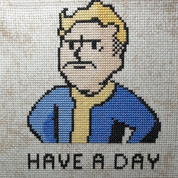 Have a Day Cross-stitch Pattern Vault-boy - Etsy