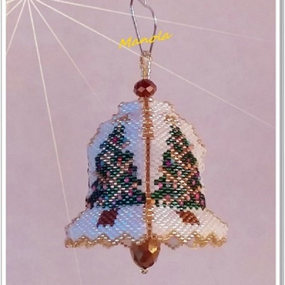 Bead Pattern: Christmas Tree Bell Ornament, Pdf. Tutorial. English Only ...