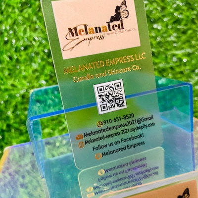 Transparent Business Card Clear QR Code Pvc Acrylic Frosty - Etsy