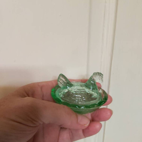 Miniature Jadeite Glass Hen Nesting Basket Chicken Salt Dip Cellar - Etsy