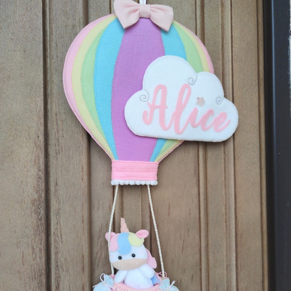 Baby Girl Birth Ribbon, Fox Birth Ribbon, Out of the Door, Hot Air ...