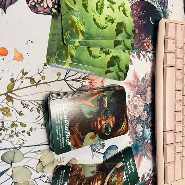 Tea Leaf Oracle Card Deck With Guidebook | 51 Tarot-sized Cards ...