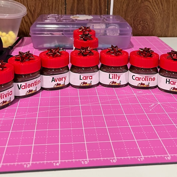 Custom Birthday Party Favors • Mini Nutella Favors • Personalized ...