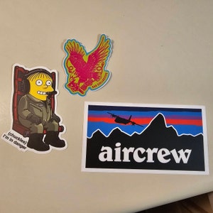 Black Aircrew Wings Sticker - Etsy