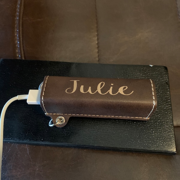 Personalized Power Bank, Leather Power Bank 2200mah, Travel Phone ...