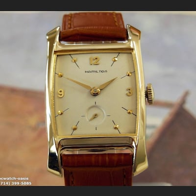 1950'S Vintage HAMILTON RUSSELL, Stunning Silver Dial, Serviced With ...