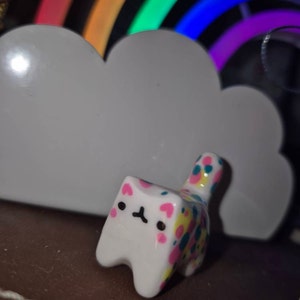Handmade Painted Cute Quirky Clay Kitty Cat Figurine / Kitkats for Your ...