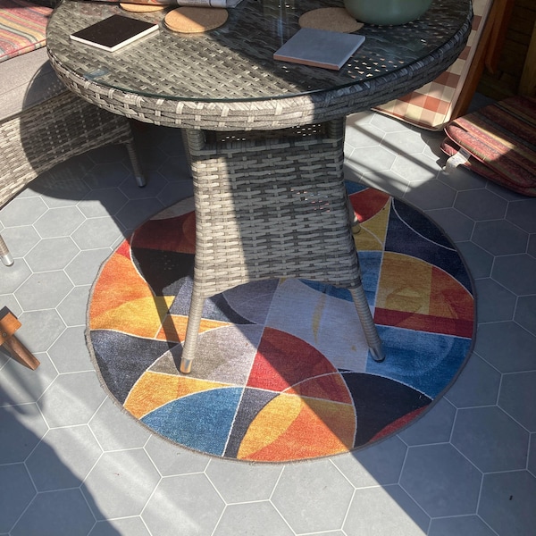 Bee Pattern Rug, Outdoor Non-slip Rug, Washable Rug, Honeybee Patterned ...