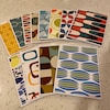 Set of 12 Mid Century Modern Note Cards - Etsy