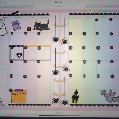 Halloween Digital Stickers, Cute Spooky Stickers, Halloween Stickers ...