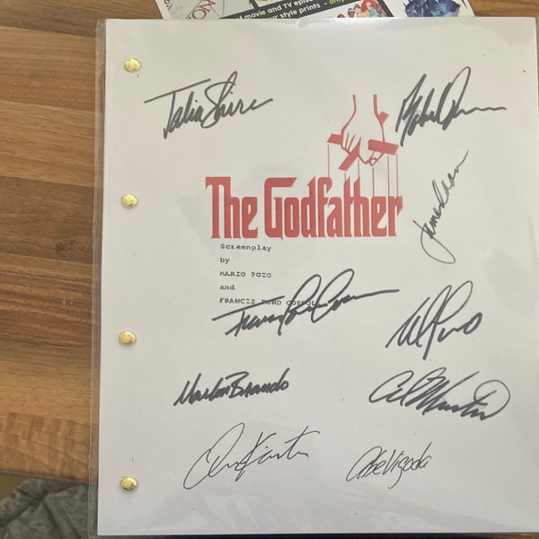 The Godfather Film Movie Script Screenplay With Signatures Autographs ...