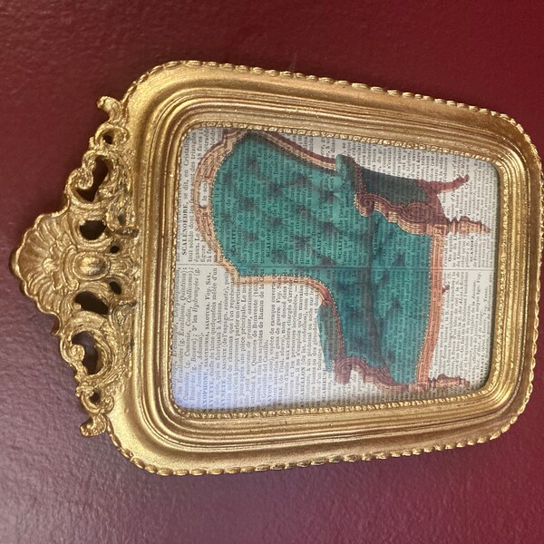 Alice Print Alice Meets Mona Lisa Print on Upcycled Vintage Page Mixed ...