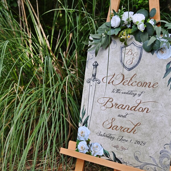 Medieval Wedding Welcome Sign, Fantasy Wedding Sign, Middle Earth ...