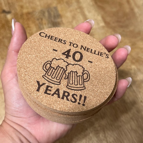Bulk Personalized Cork Coasters, Wedding Favors for Guests, Party ...