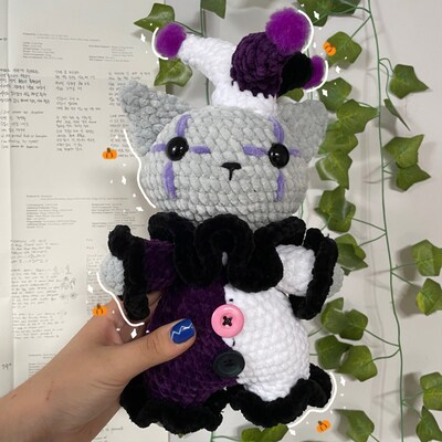 Crochet Jester Kitty and Bunny Pattern. Crochet Jester Bunny. - Etsy