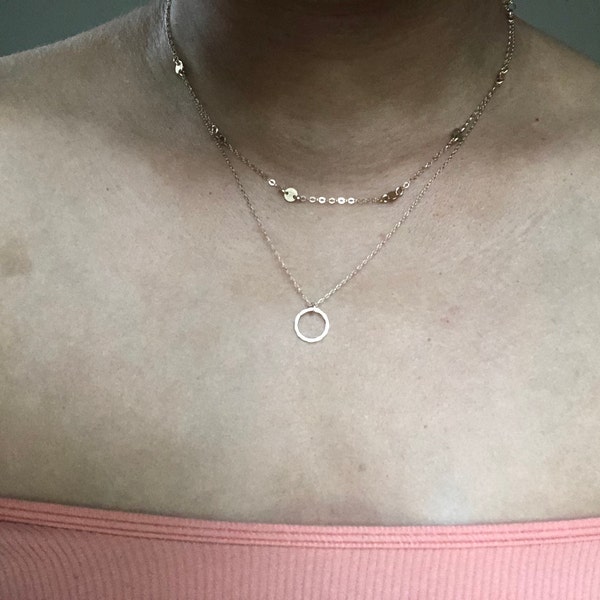 Double Necklace Set, Set of 2, Gold, Silver, Two Necklaces, Layering ...