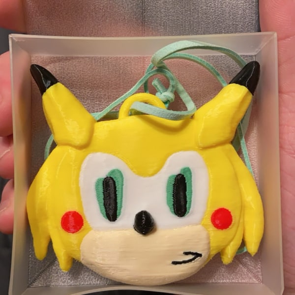 3d Printed Sonichu Medallion - Etsy