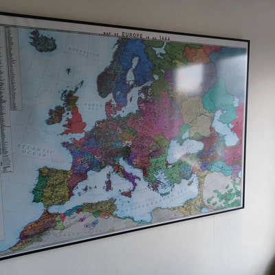 Germany History Map Holy Roman Empire 1444 - Etsy