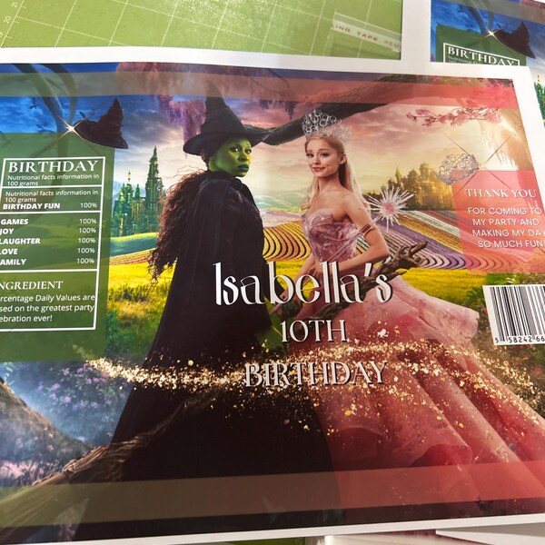 Wicked Movie Chip Bag Template, Wicked Movie Party Favor, Wicked Party ...