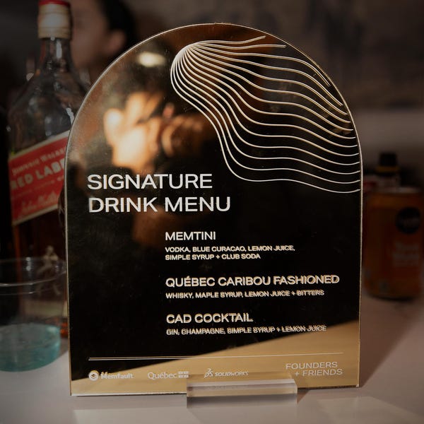 Bar Menu in Double Panel Rectangle Acrylic - Etsy