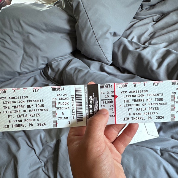PRINTED Will You Marry Me Proposal Concert Ticket Custom - Physical ...