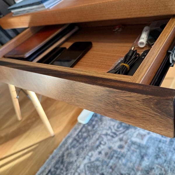 South American Walnut Drawer Add-on - Desk & Coffee Table Storage - Etsy