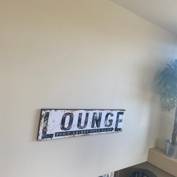 Modern Farmhouse Wall Decor Family Lounge Sign Large Rustic Wall Art ...