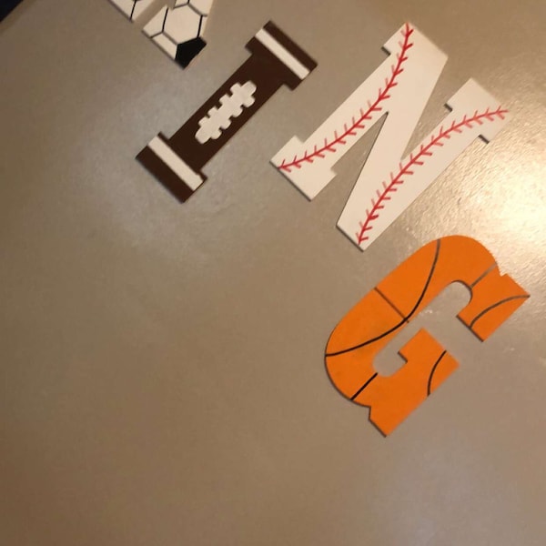 Sport Theme Letters, Wall Letters, Personalized Letters, Kids Decor ...