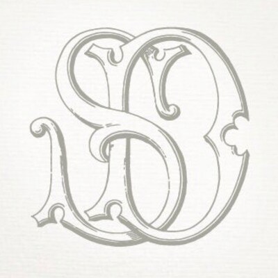 Buy Vintage Wedding Monogram SC CS Wedding Invitation, Digital Download ...