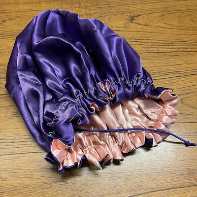 XL Customisable Adult's Double Layered Reversible Satin Bonnet Extra ...