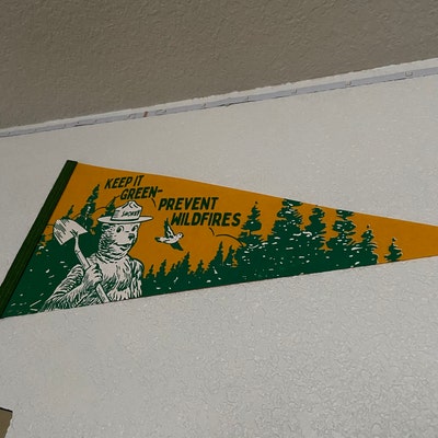 Smokey Bear Banner Officially Licensed Handmade Felt Flag - Etsy