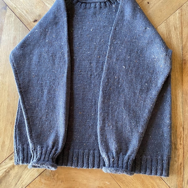 Easy Garter Stitch Woman's Chunky Edge to Edge Jacket Cardigan Pockets ...