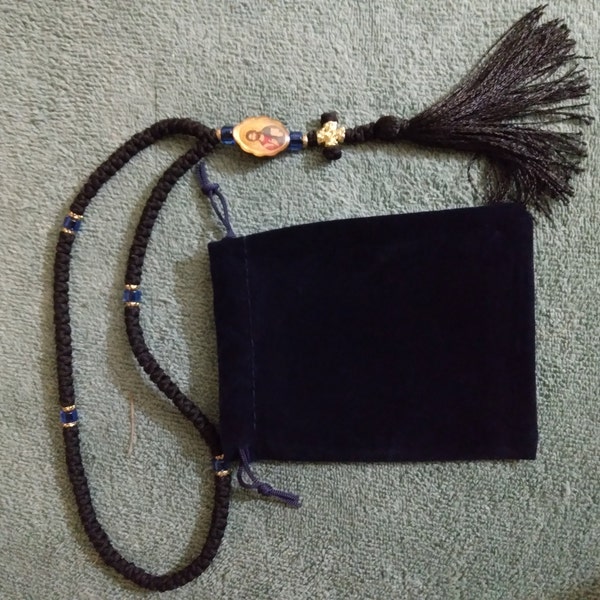100 Knots Greek Orthodox Handmade Prayer Rope With Double-sided Icon ...