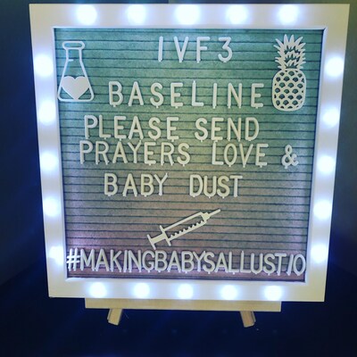 IVF Letter Board Icons French Fries Pineapple Shot Rainbow, Test Tube ...