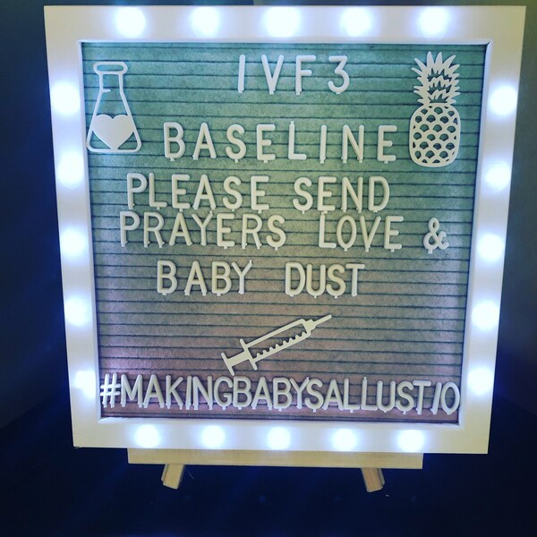 IVF Letter Board Icons French Fries Pineapple Shot Rainbow, Test Tube ...