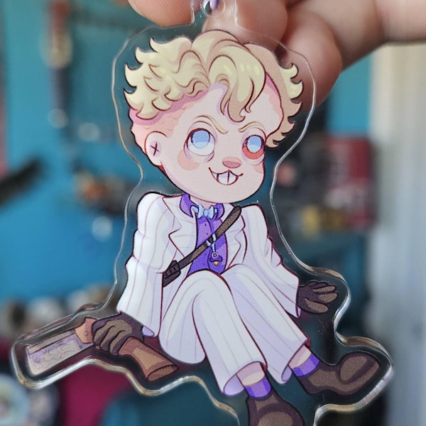 Stares at You Autistically One Sided Holographic Acrylic Keychain (LAST ...