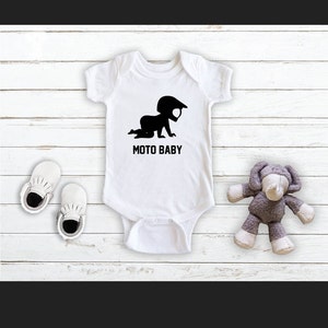 Moto Baby Motorcycle Dirt Bike Motocross Baby Bodysuit Unisex Clothing ...