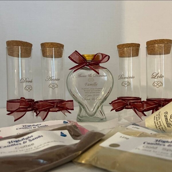 Diamond Sand Unity Ceremony Set, 9 Peice Set, Sand Ceremony, Blended ...