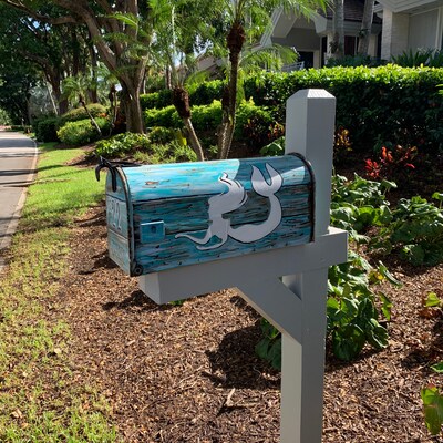 Hand Painted Mailboxes Tropical Beach Coastal, Coral, Waves ...