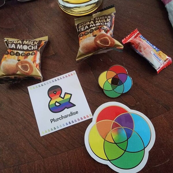 Plural Pride Rings Enamel Pin - Gold - Etsy