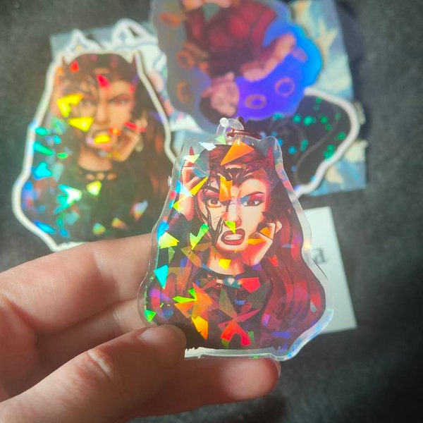 Scarlet Witch Wanda Maximoff Acrylic Keychain Charm Elizabeth Olsen ...