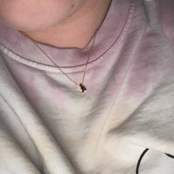 Tiny Cursive Initial Necklace, Children Necklace, Lowercase Initial ...
