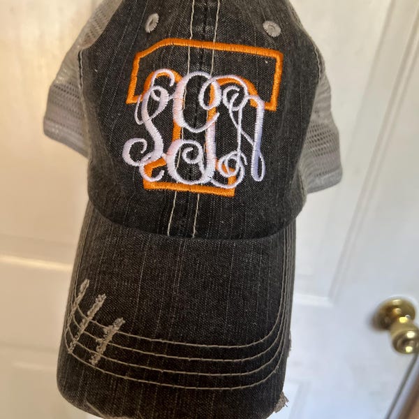 TN Monogrammed Trucker Cap, TN Pride, Vols, Tennessee Cap - Etsy