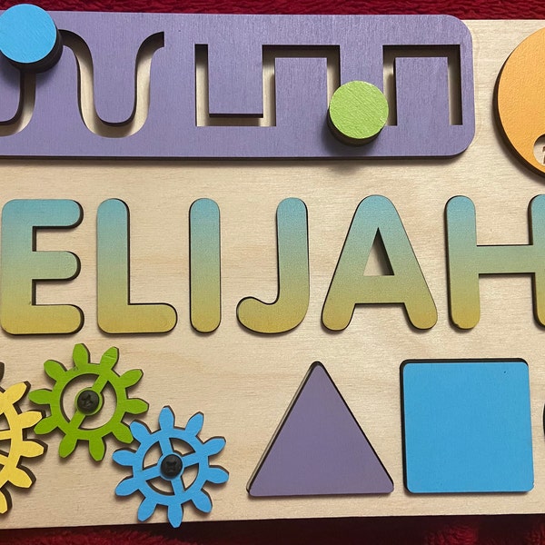 Name Puzzle Busy Board, Personalized Activity Board, Christmas Gifts ...