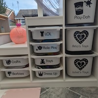 Toy Storage Decals Toy Labels Toy Box Stickers Self-adhesive ...