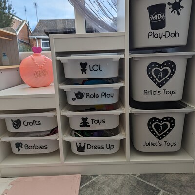 Toy Storage Decals Toy Labels Toy Box Stickers Self-adhesive ...